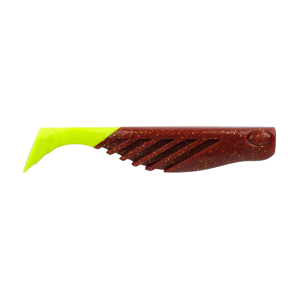 Berkley Gulp!® Saltwater Ripple Mullet - 4" - Root Beer Gold/Chartreuse ...